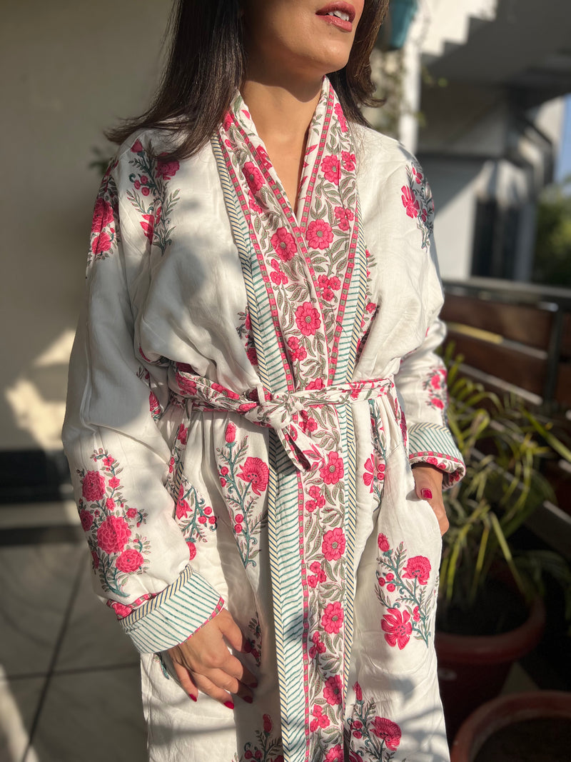 Kashmiri Quilted Reversible Robe – Jaipur Morni